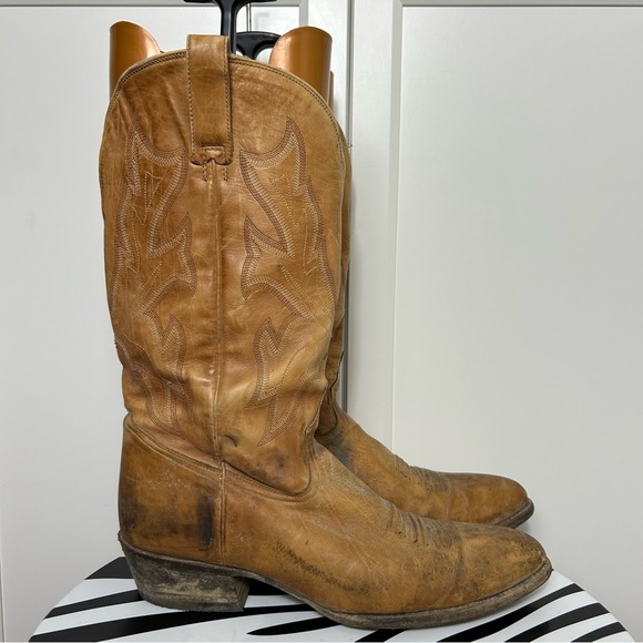 Stetson | Shoes | Stetson Western Tan Leather Cowboy Boots | Poshmark